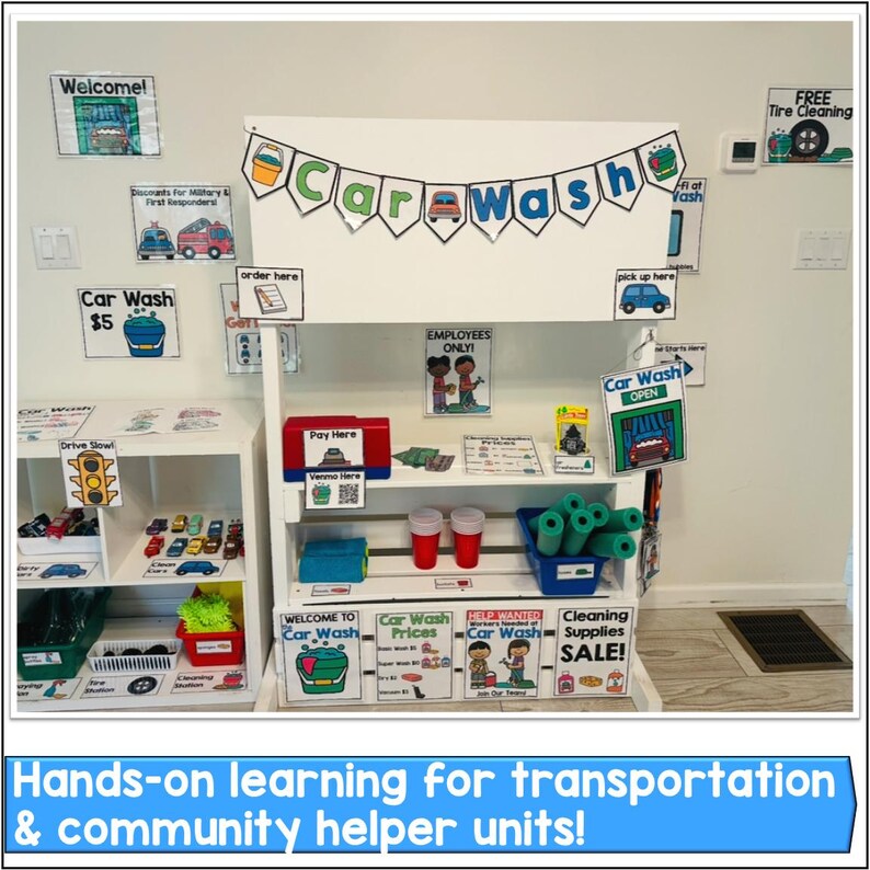Car Wash Dramatic Play Printables – Preschool Learning Activity Pack ...