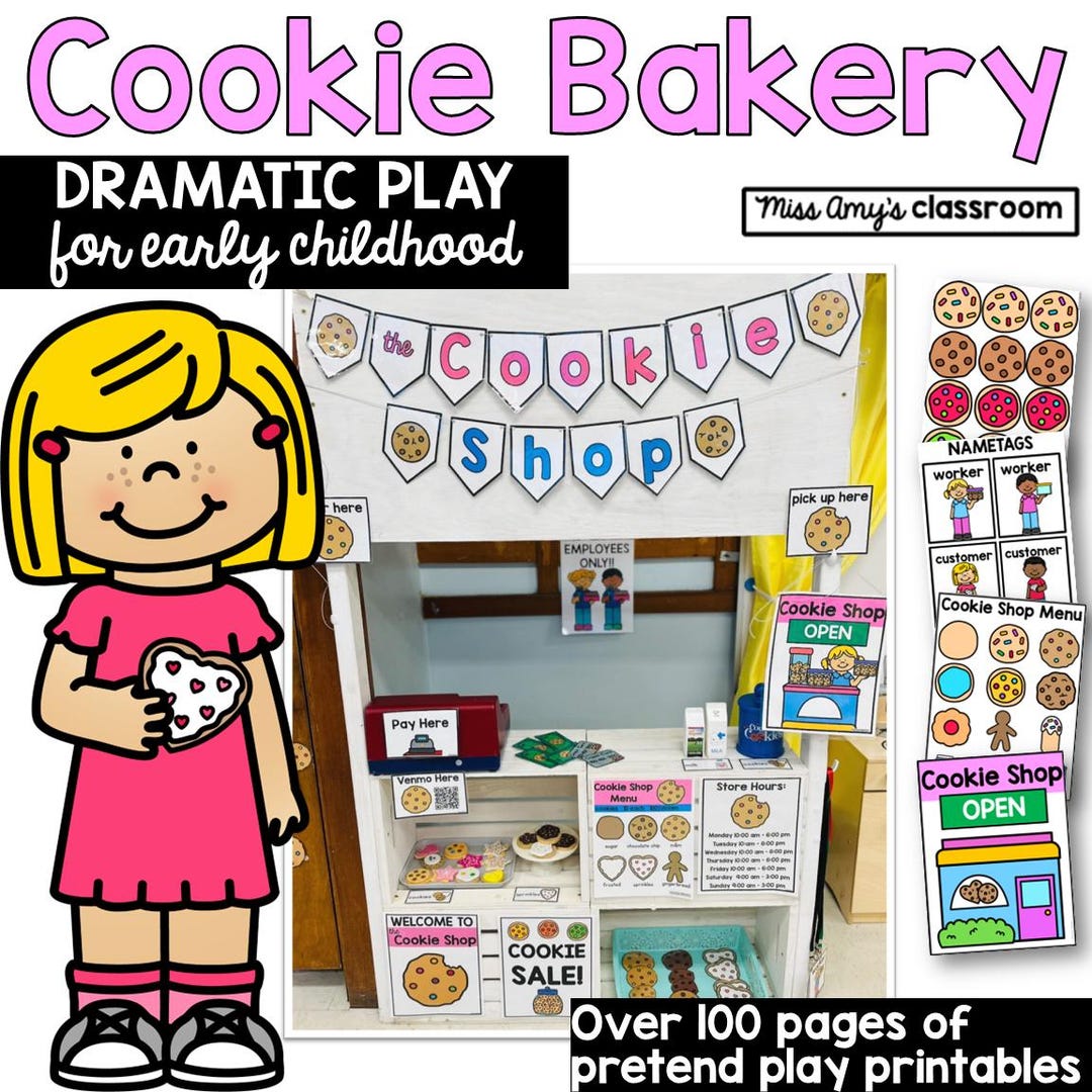 Cookie Shop Bakery Dramatic Play Printables: Preschool Pretend Play - Etsy