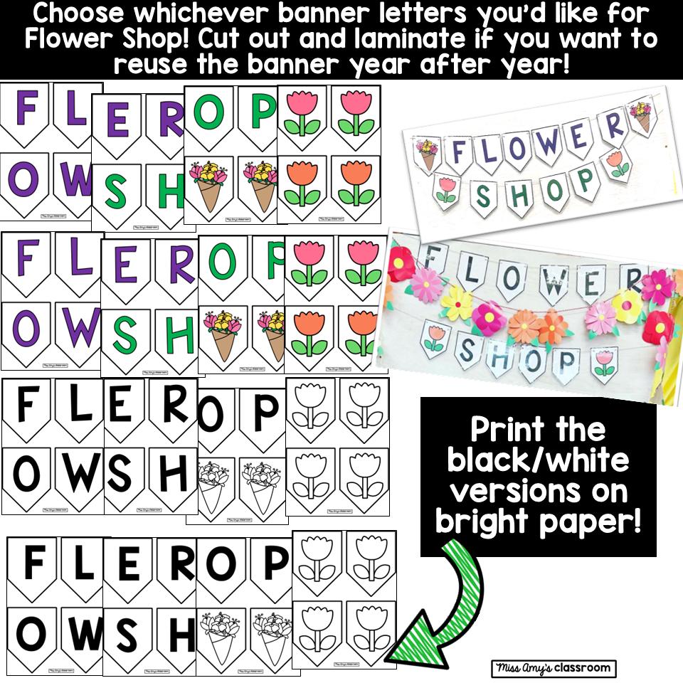 Flower Shop Dramatic Play Printables: Preschool Garden Center (PDF) - Etsy