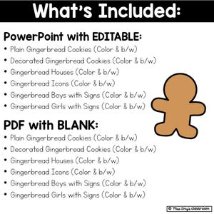 EDITABLE Gingerbread Name Tags for Christmas Tags & Holiday Bulletin ...