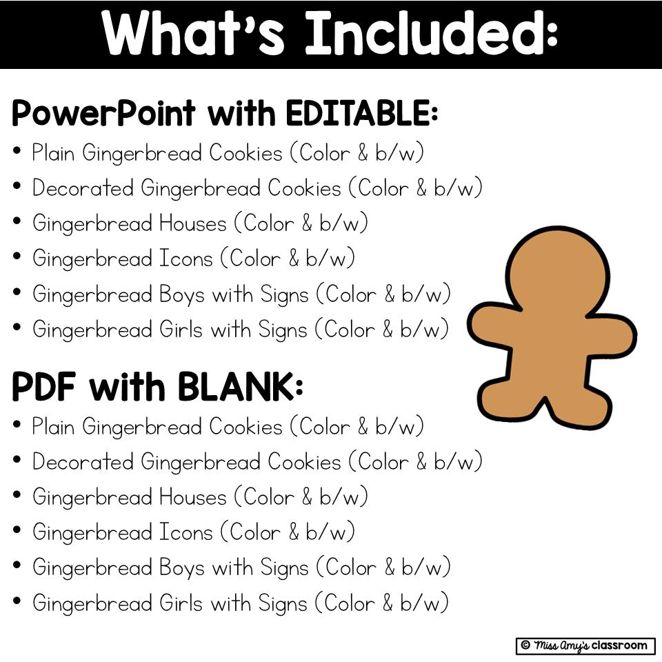 EDITABLE Gingerbread Name Tags for Christmas Tags & Holiday Bulletin ...