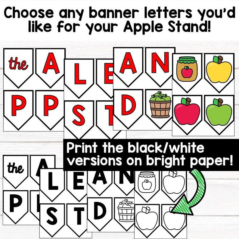 Apple Stand Dramatic Play Printables: Fall Preschool Activity (PDF ...