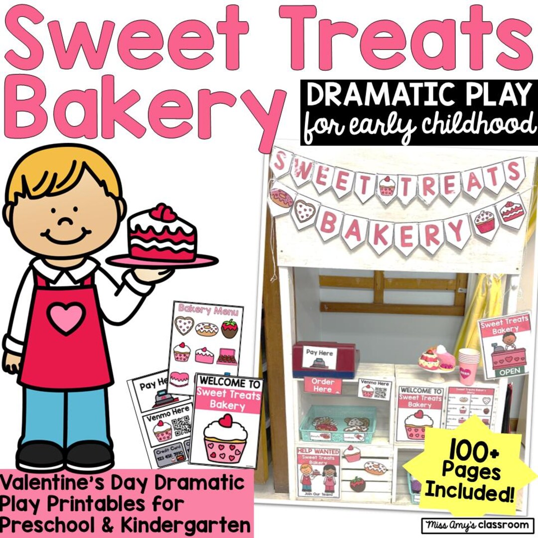 Sweet Treats Bakery: Valentine's Day Bakery Pretend Play Printables ...
