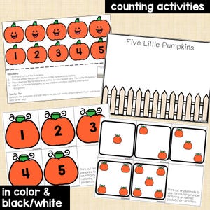 5 Little Pumpkins Activities & Crafts - Halloween Preschool Printables ...
