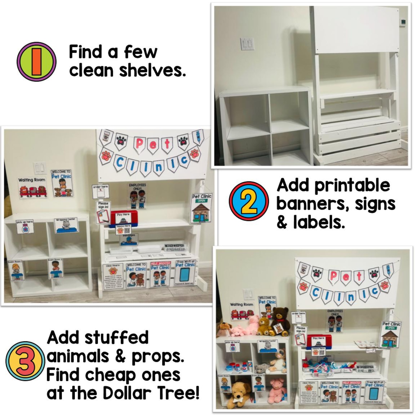 Dramatic Play Vet Printables - Pretend Play Pet Clinic for Preschool ...