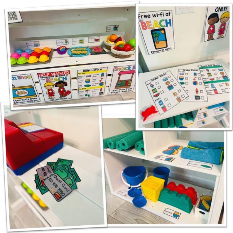 Beach Dramatic Play Printables for Kids – Summer Pretend Play Center ...