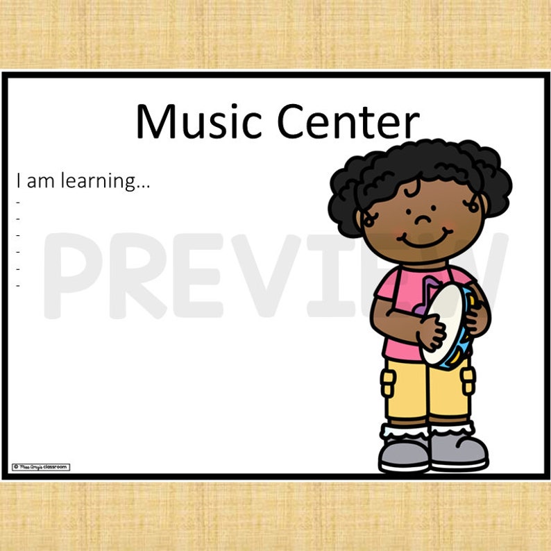 Editable Center Signs With Learning Objectives and Images | Preschool ...