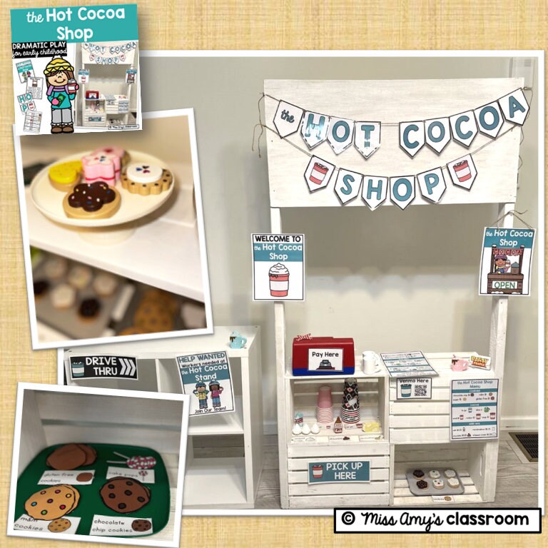Preschool Winter Dramatic Play Printables Bundle-hot Cocoa Stand ...