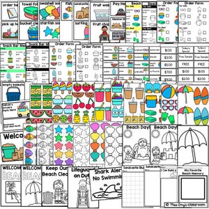 Beach Dramatic Play Printables for Kids – Summer Pretend Play Center ...