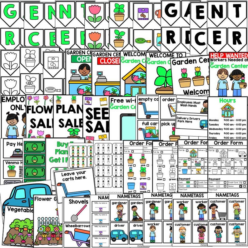 Spring Garden Center Dramatic Play - Flower Shop Pretend Play for ...