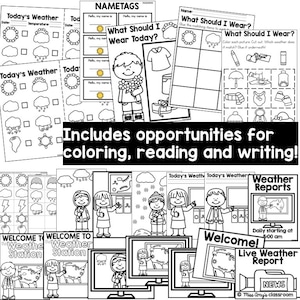 Classroom Weather Station Printables | Dramatic Play Weather Station ...