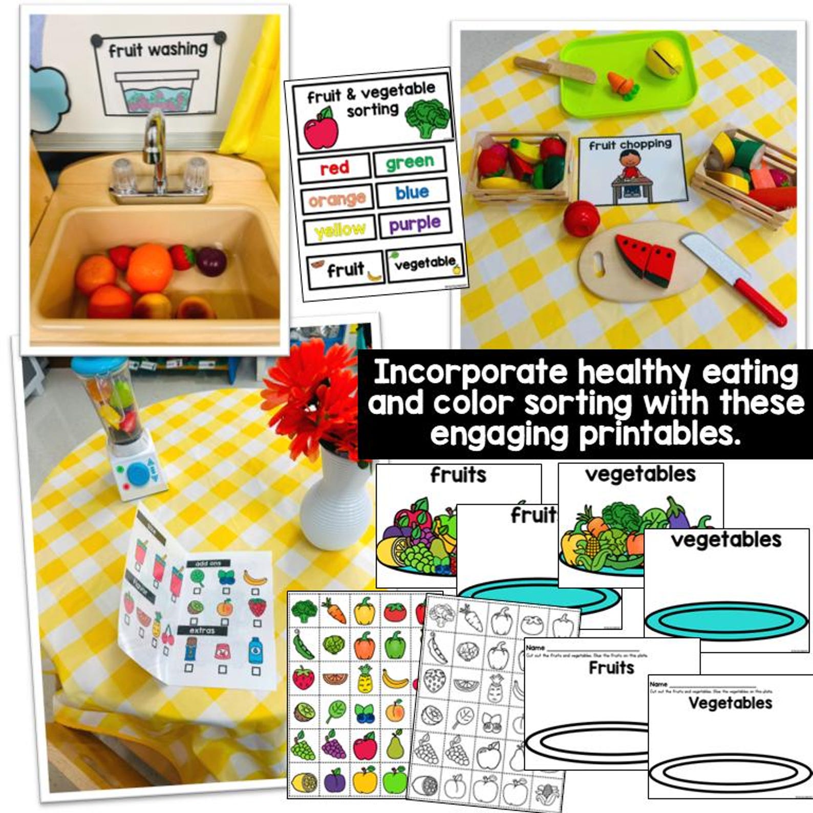 Gym & Smoothie Bar Dramatic Play Printables: Preschool Fitness (digital ...