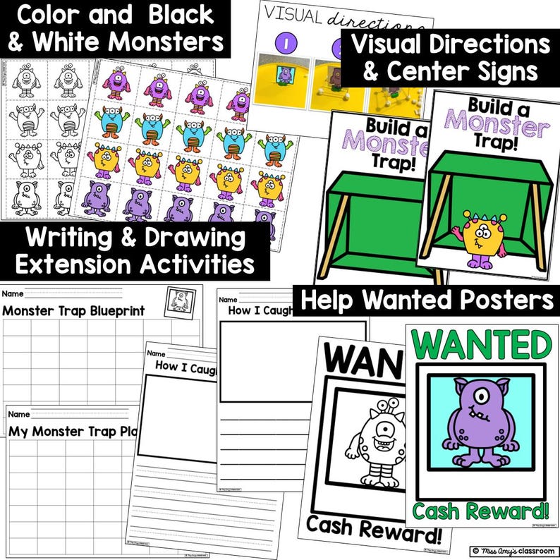 How to Catch a Monster STEM Activity for Preschool & Kindergarten ...