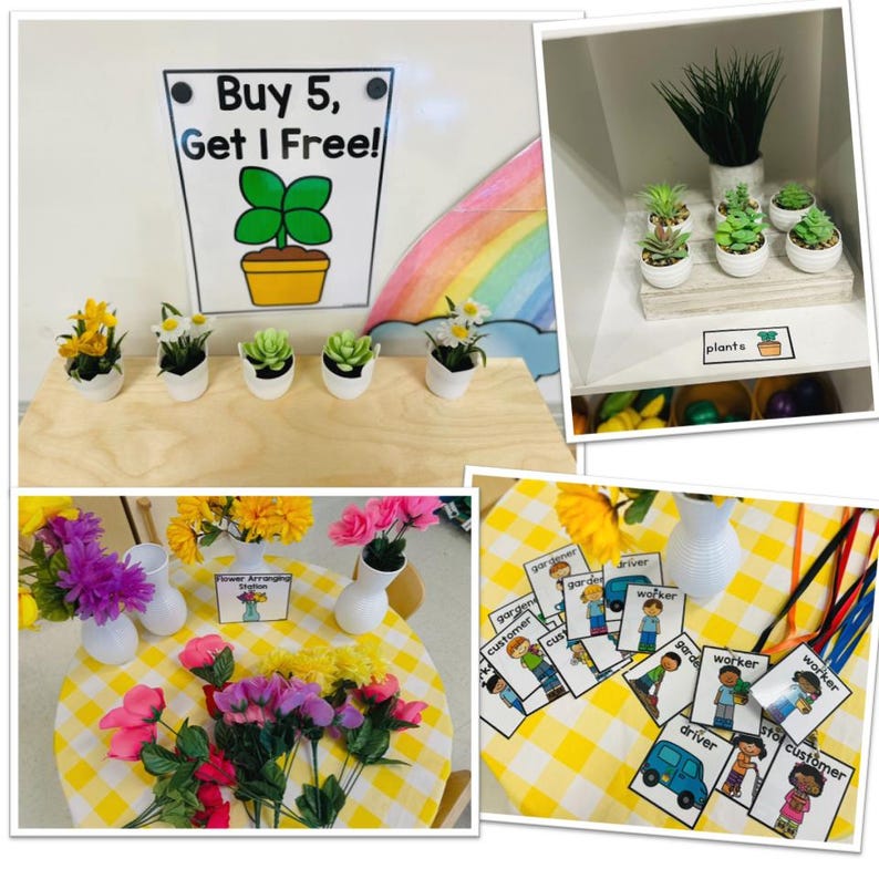 Spring Garden Center Dramatic Play - Flower Shop Pretend Play for ...
