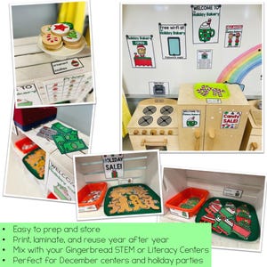 Christmas Bakery Dramatic Play Printables: Holiday Pretend Play Center ...