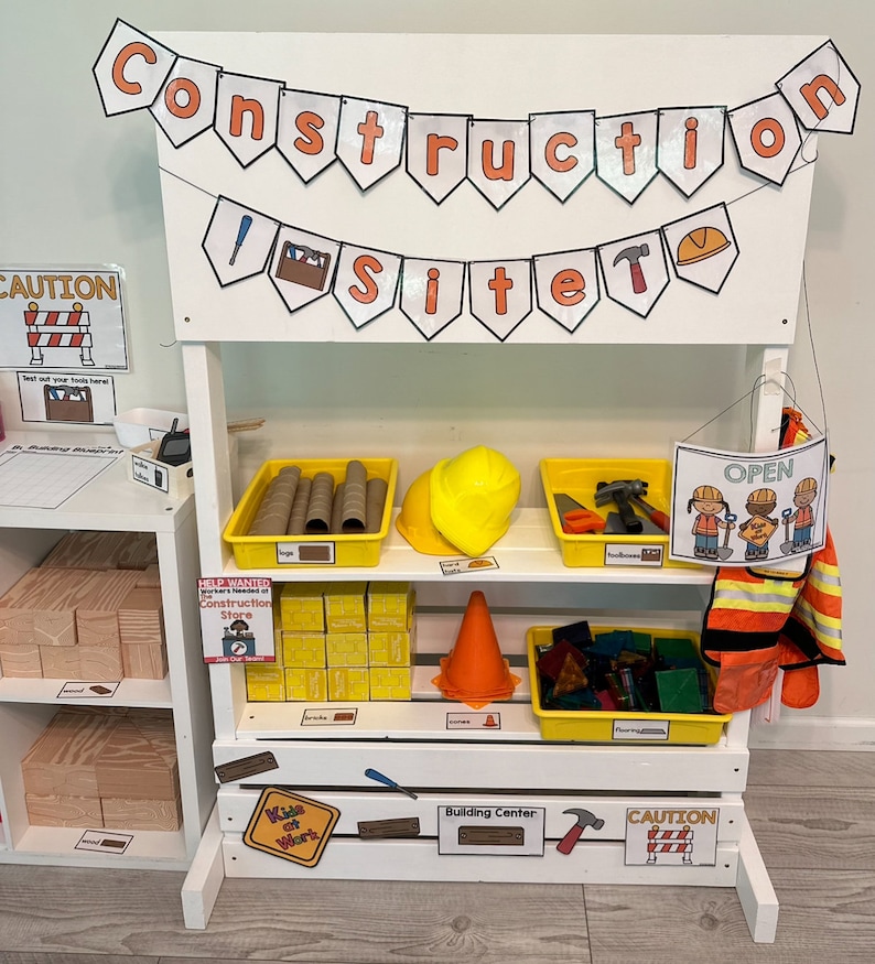 Construction Site Dramatic Play Printables: Preschool Learning (PDF) - Etsy