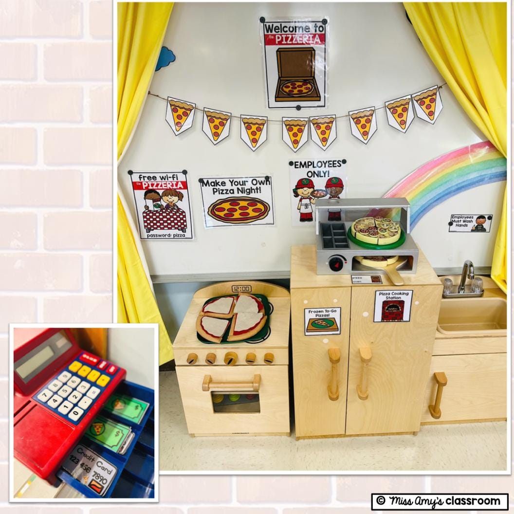 Preschool Pizza Dramatic Play: Printable Signs, Menus & Props for ...