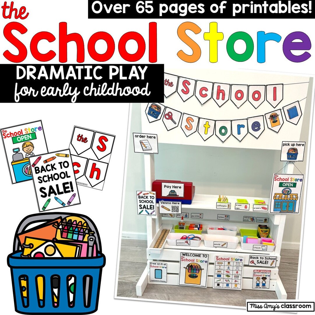 School Store Dramatic Play Printables- Back to School Pretend Play ...