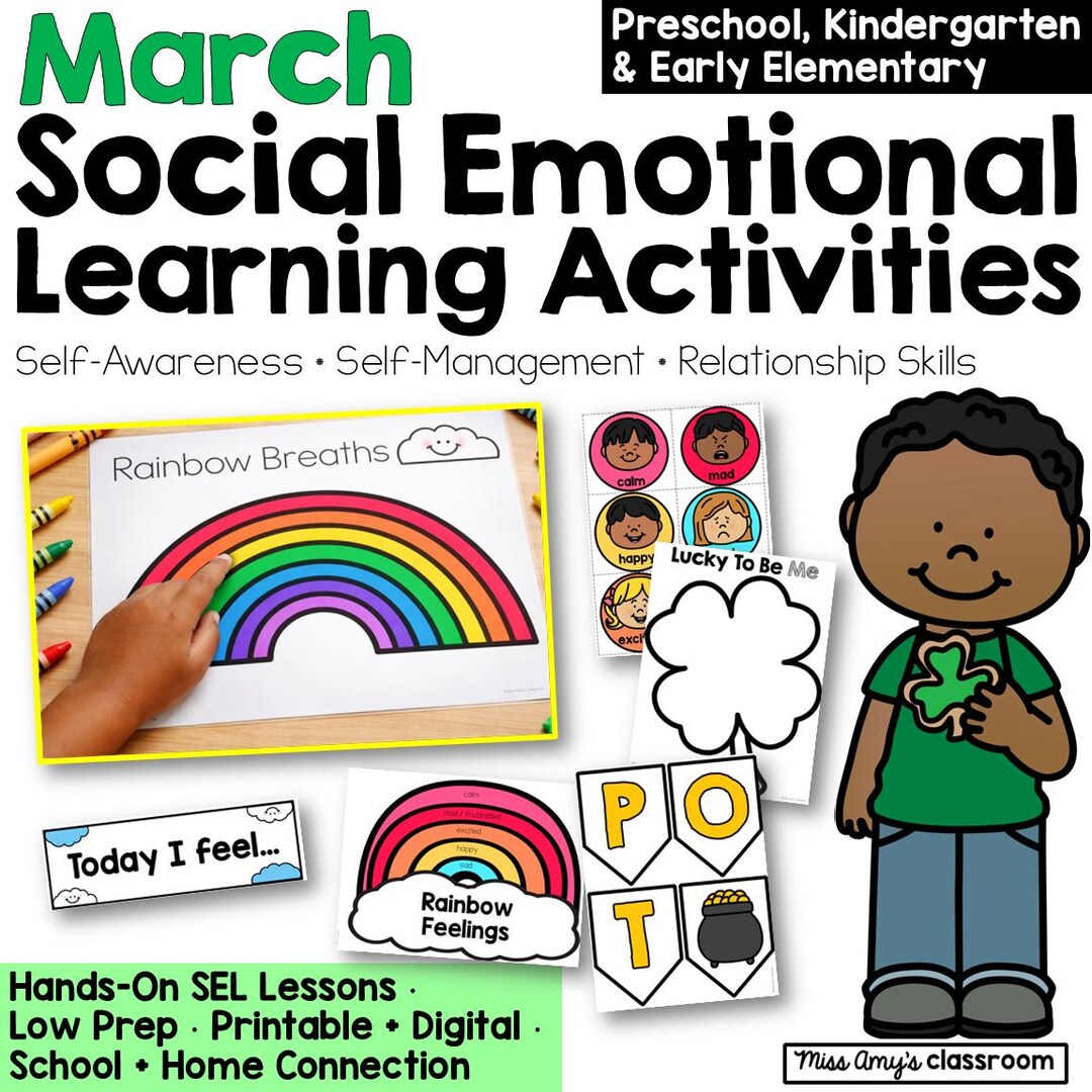 March Social Emotional Learning Activities - Preschool & Kindergarten ...