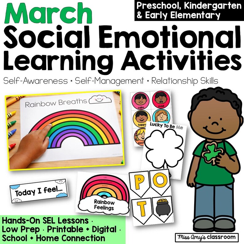 March Social Emotional Learning Activities - Preschool & Kindergarten ...
