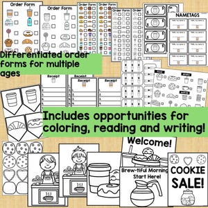 Coffee Shop Dramatic Play Center: Printable Cafe Pretend Play (PDF) - Etsy