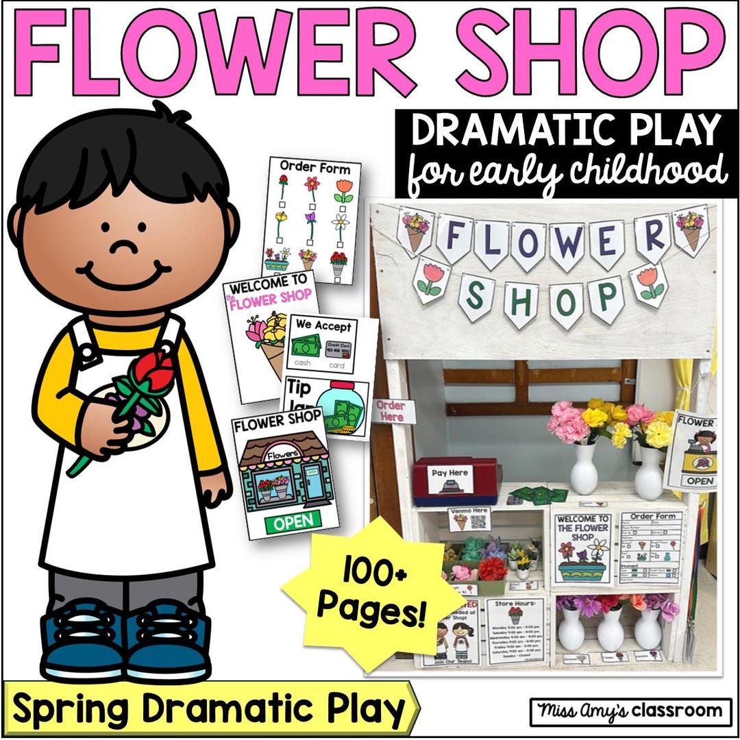 Pretend Play Flower Shop for Kids - Printable Garden Center Dramatic ...