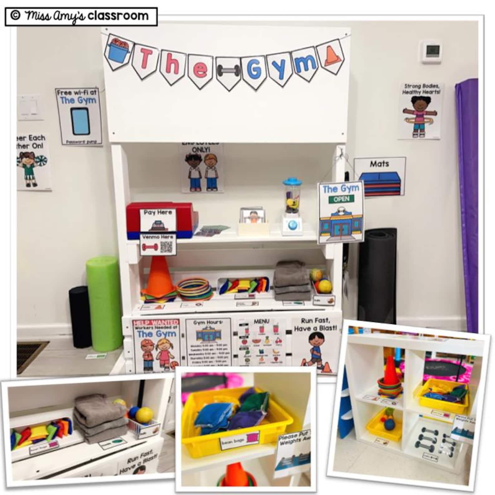 Gym & Smoothie Bar Dramatic Play Printables: Preschool Fitness (digital ...