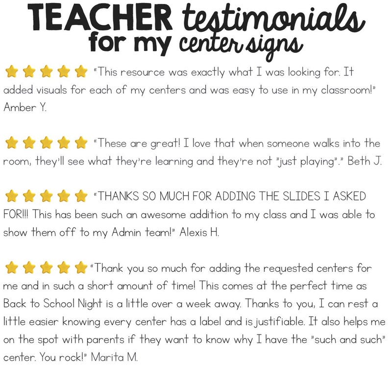 Editable Center Signs With Learning Objectives and Images | Preschool ...