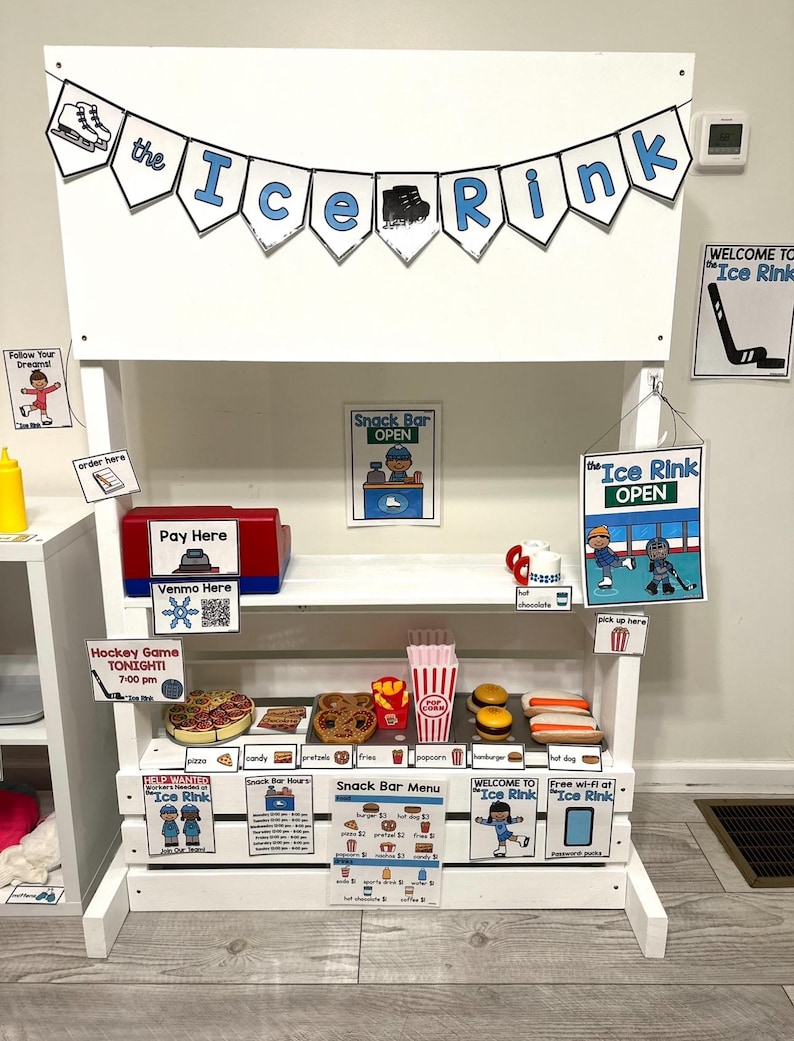 Ice Skating Rink Dramatic Play Printables: Winter Preschool Center (PDF ...