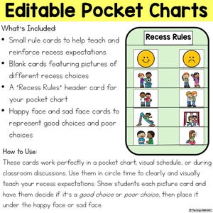 Editable Recess Rules Posters: Classroom Management Printables (google ...
