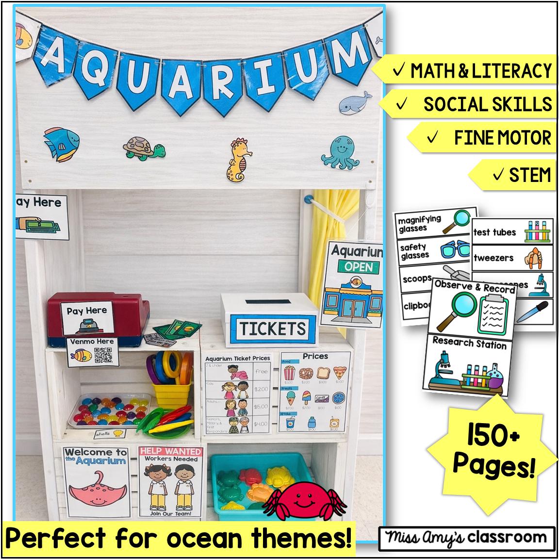 Aquarium Dramatic Play Center Printables for Preschool & Kindergarten ...
