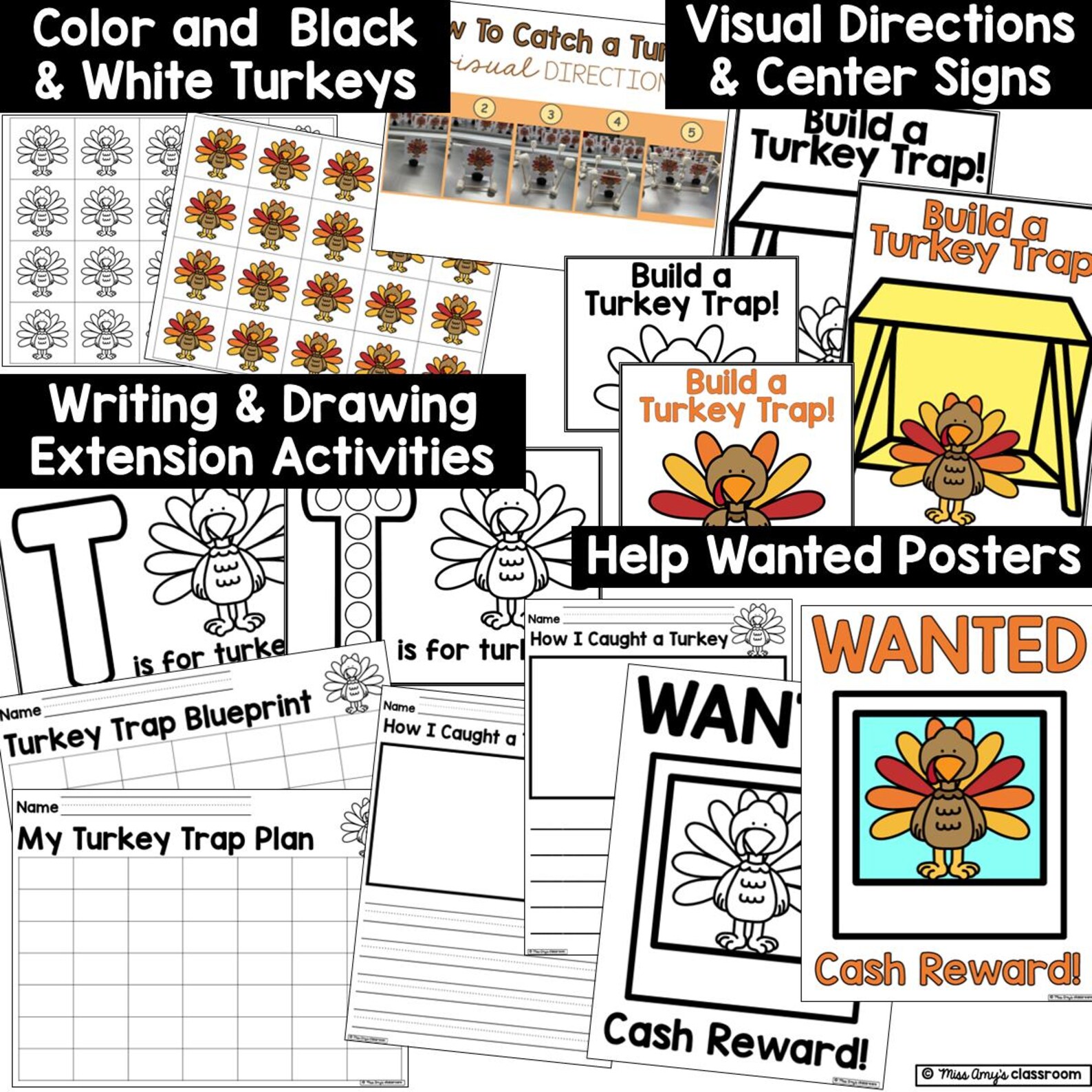 How to Catch a Turkey STEM Activity: Preschool Thanksgiving - Etsy