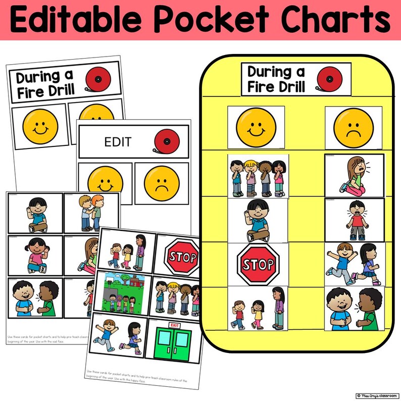 Fire Drill Routine Visuals & Activities - Preschool, Kindergarten Fire ...