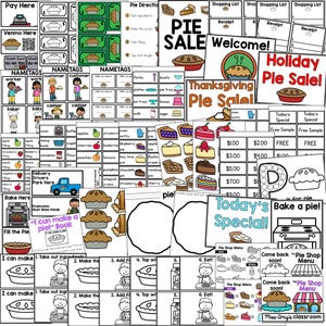 Dramatic Play Bakery Printables - Thanksgiving Pie Shop Pretend Play ...