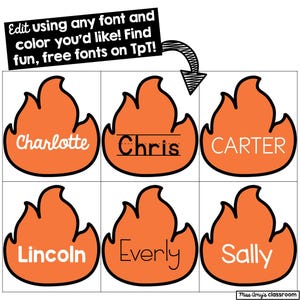 Editable Firefighter Name Tags - Fire Safety Week Printable Badges ...