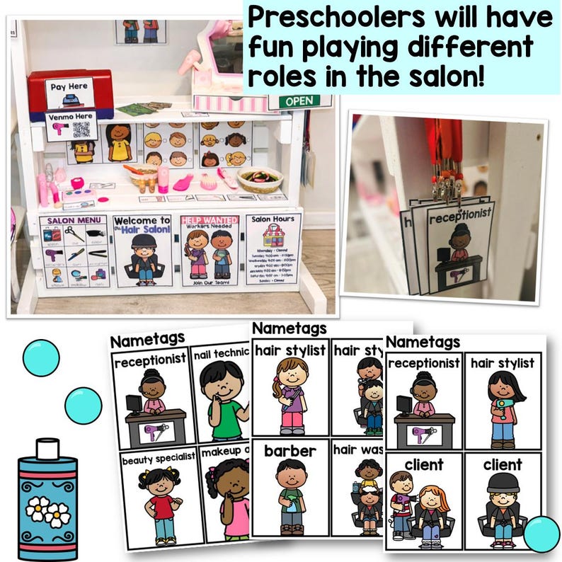 Hair Salon Dramatic Play Center - Pretend Beauty Salon Printables ...