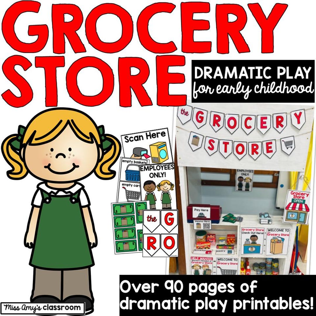 Grocery Store Pretend Play Printables – Preschool Learning (PDF Digital ...
