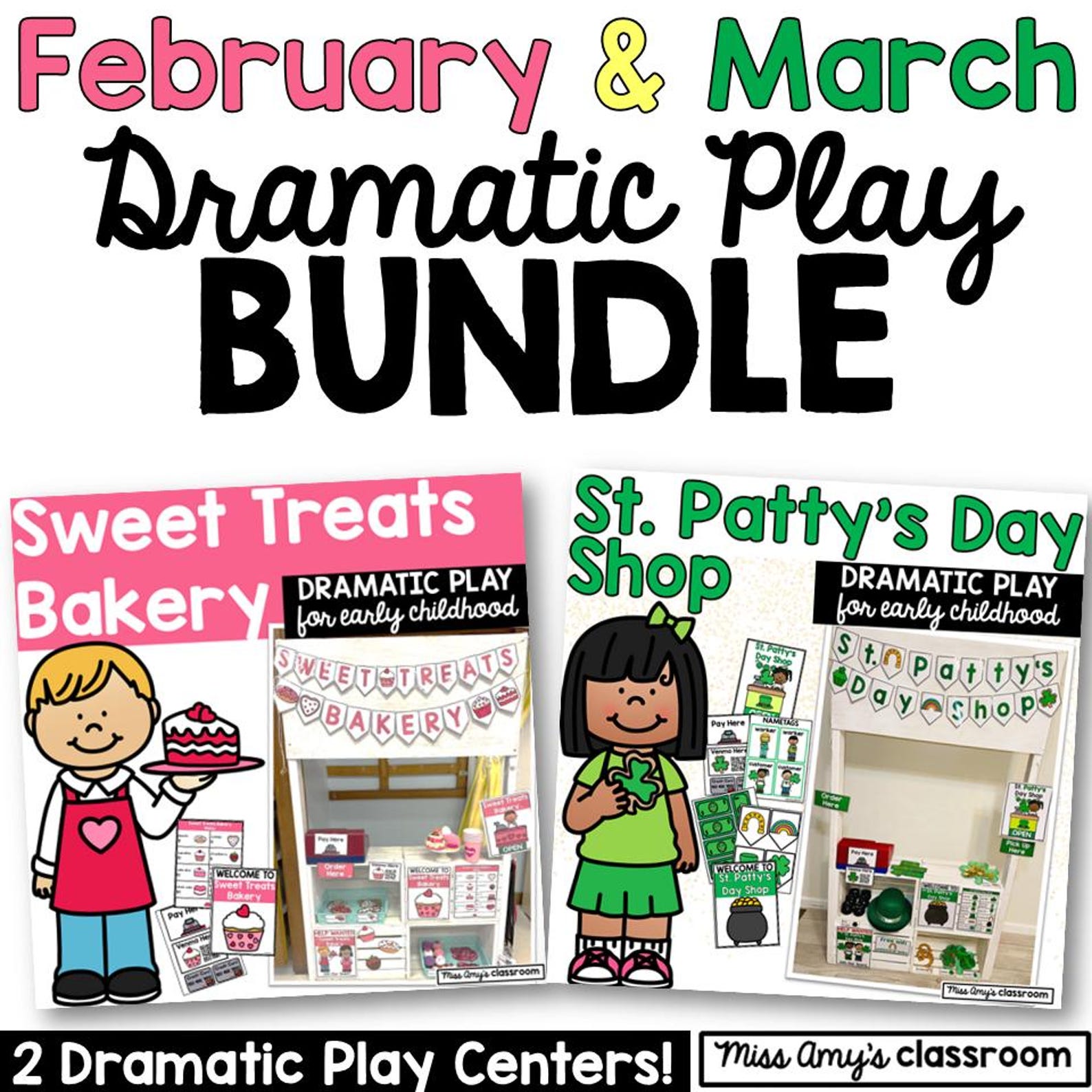February & March Dramatic Play Printables: Sweet Treats Bakery + St ...