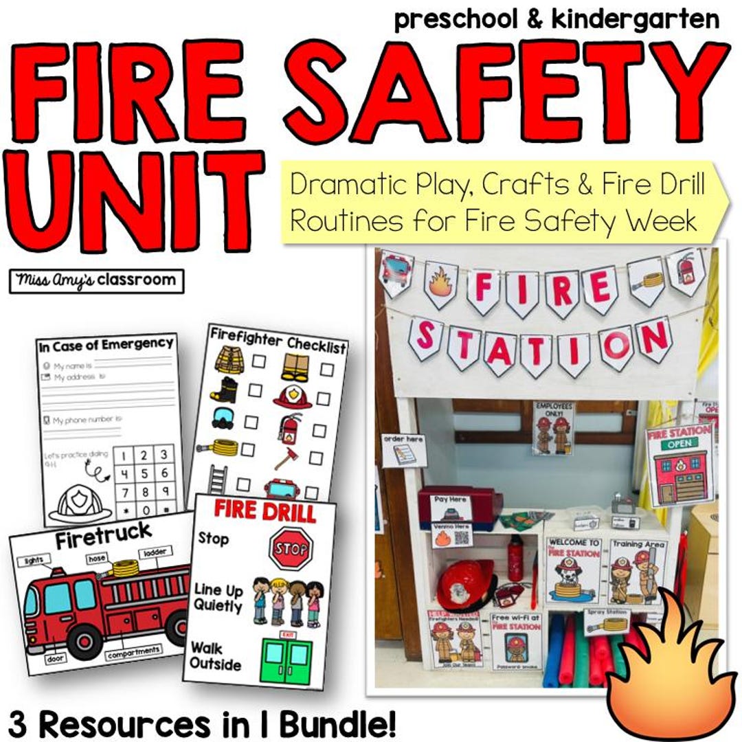 Fire Safety Week Activities: Crafts, Dramatic Play, Editable Badges ...