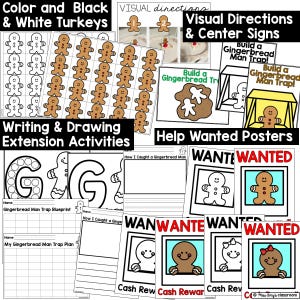 Gingerbread Man STEM Activity: Christmas Preschool & Kindergarten ...