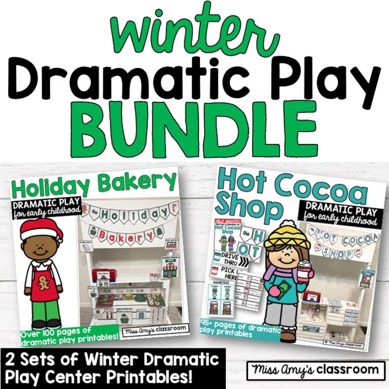 Winter Dramatic Play Printables - Holiday Bakery & Hot Cocoa Shop ...