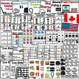 Ice Skating Rink Dramatic Play Printables: Winter Preschool Center (PDF ...