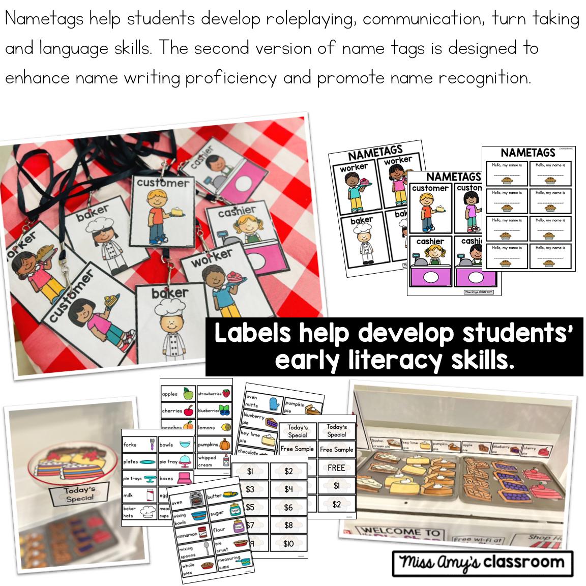Dramatic Play Bakery Printables - Thanksgiving Pie Shop Pretend Play ...