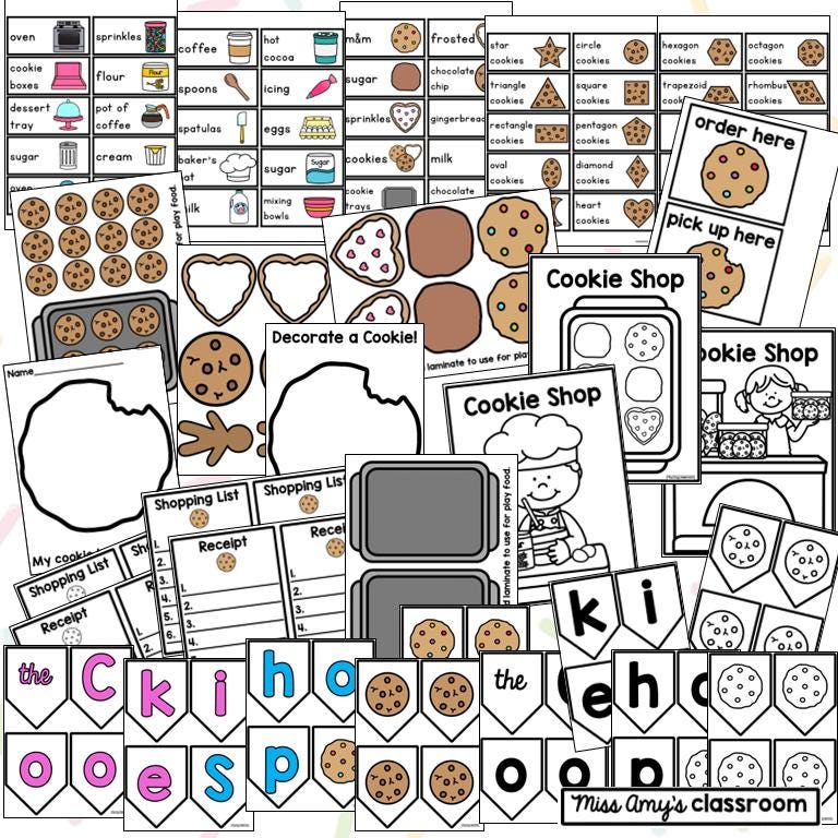 Cookie Shop Dramatic Play Printables Preschool Bakery Printables for ...