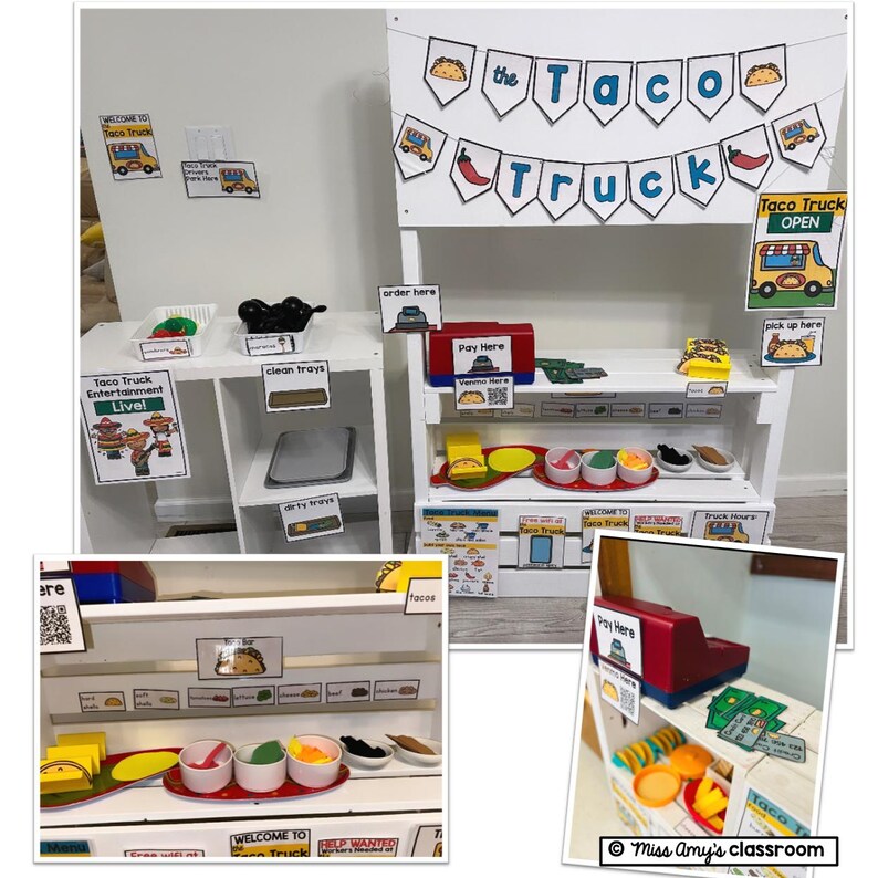 Taco Stand Dramatic Play Printable - Taco Truck Pretend Play Center for ...