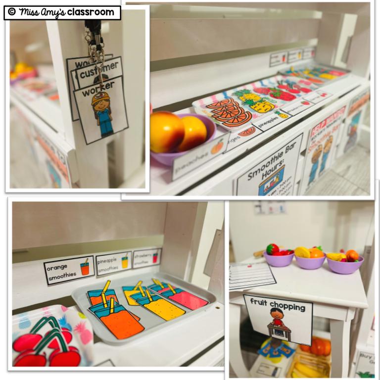 The Gym and Smoothie Bar Dramatic Play Printables | Preschool Health ...