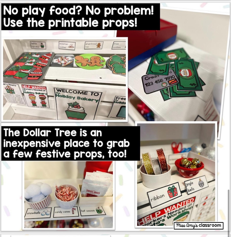 Santa's Workshop Dramatic Play Printables for Preschoolers- Christmas ...