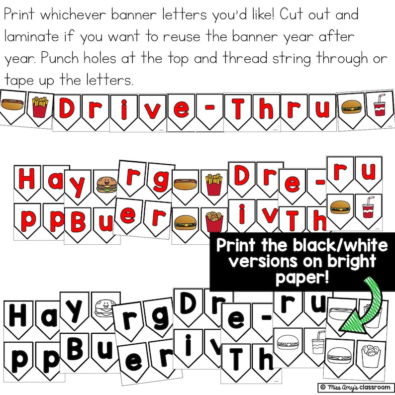 Printable Fast Food Restaurant: Pretend Play Drive-thru (PDF Download ...