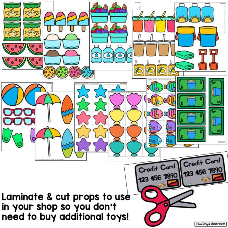 Beach Dramatic Play Printables for Kids – Summer Pretend Play Center ...