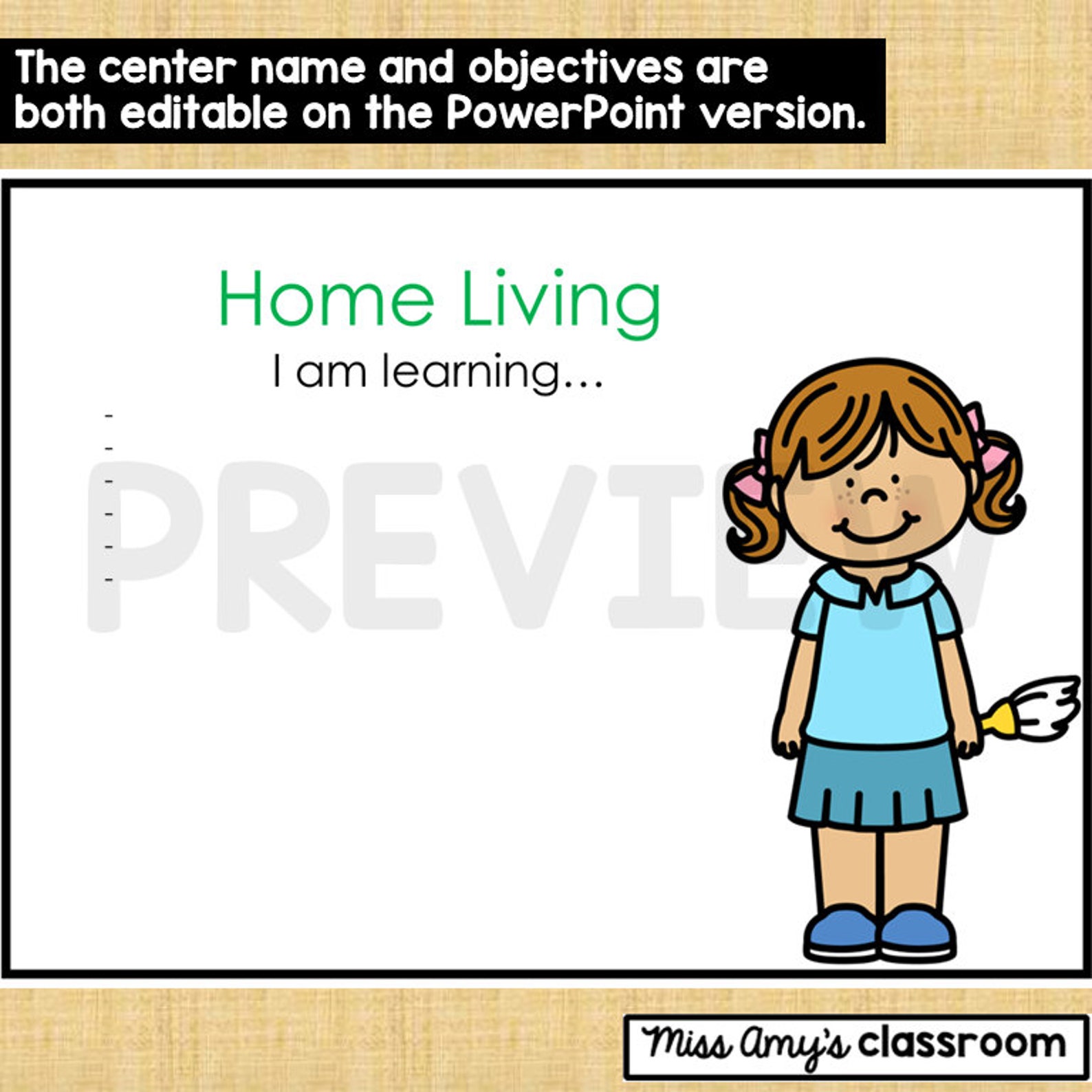 Editable Center Signs With Learning Objectives and Images | Preschool ...